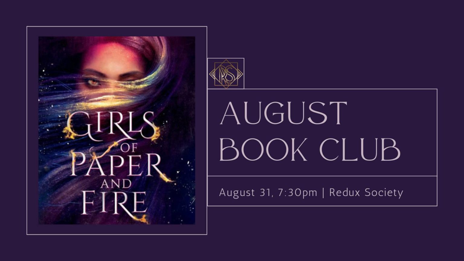 August Book Club | Girls of Paper and Fire – Crossroads Arts District